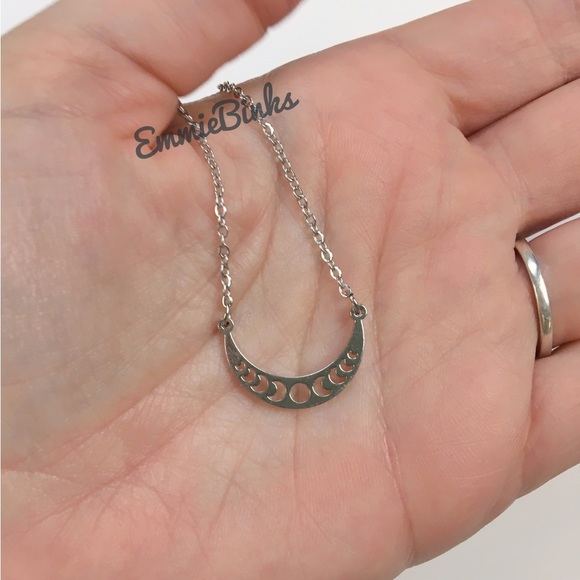 Anthropologie | Jewelry | New Anthro Minimalist Moon Phase Stainless ...